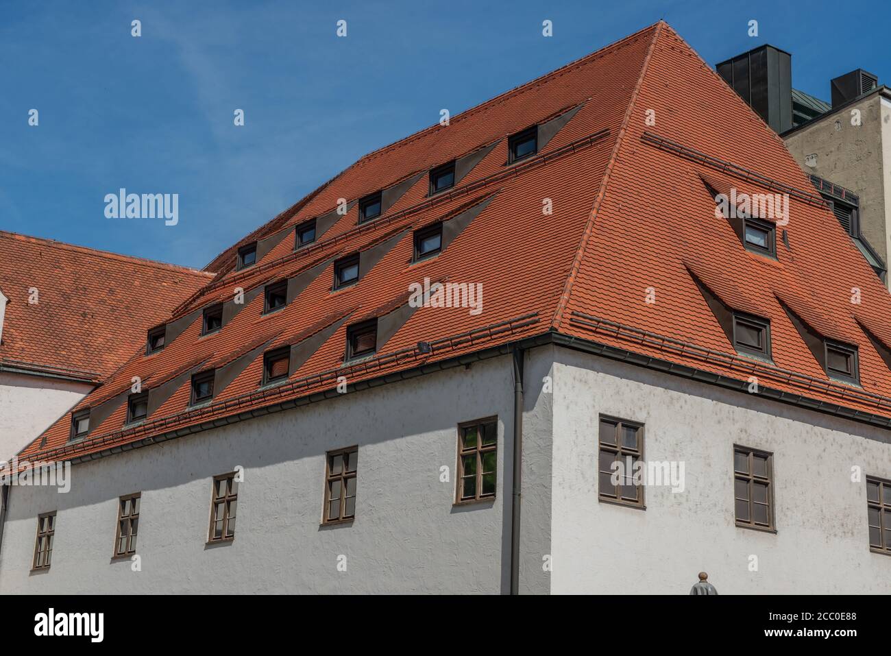 Old Bavarian roof with tiles Stock Photo - Alamy