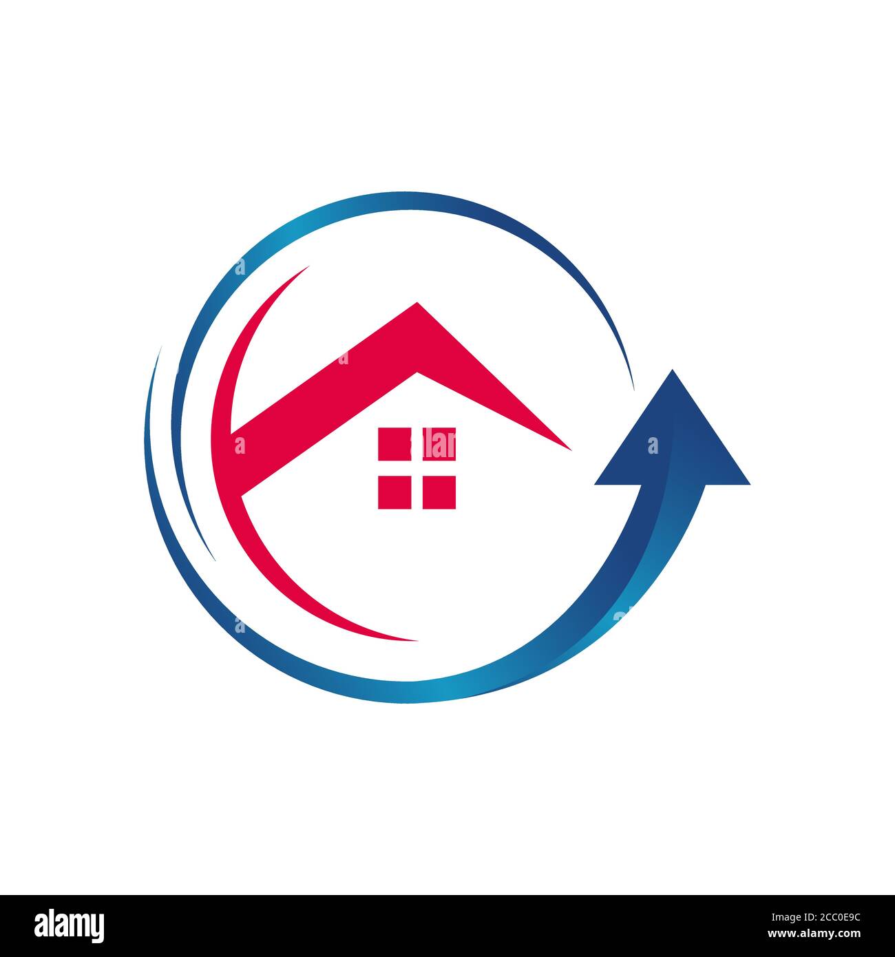 home improvement logo vector icon Stylist House and Roof Sign with Up ...