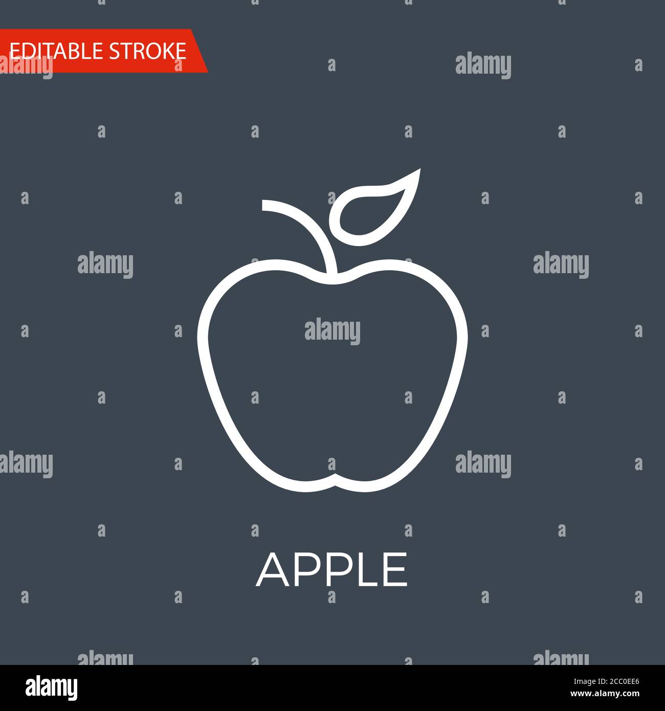 Leaf icon linear thin Stock Vector Images - Alamy