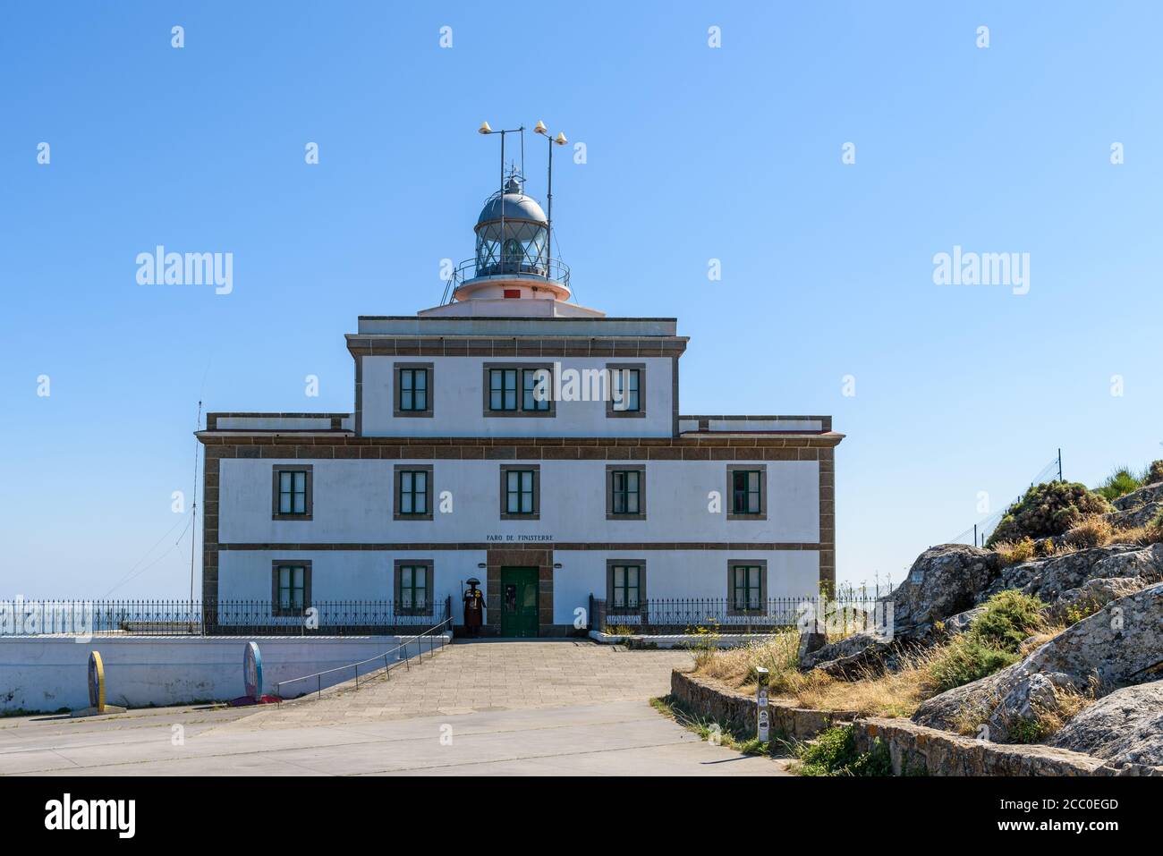 Finisterre, Spain - July 19, 2020: The lighthouse of Cape of Finisterre ...
