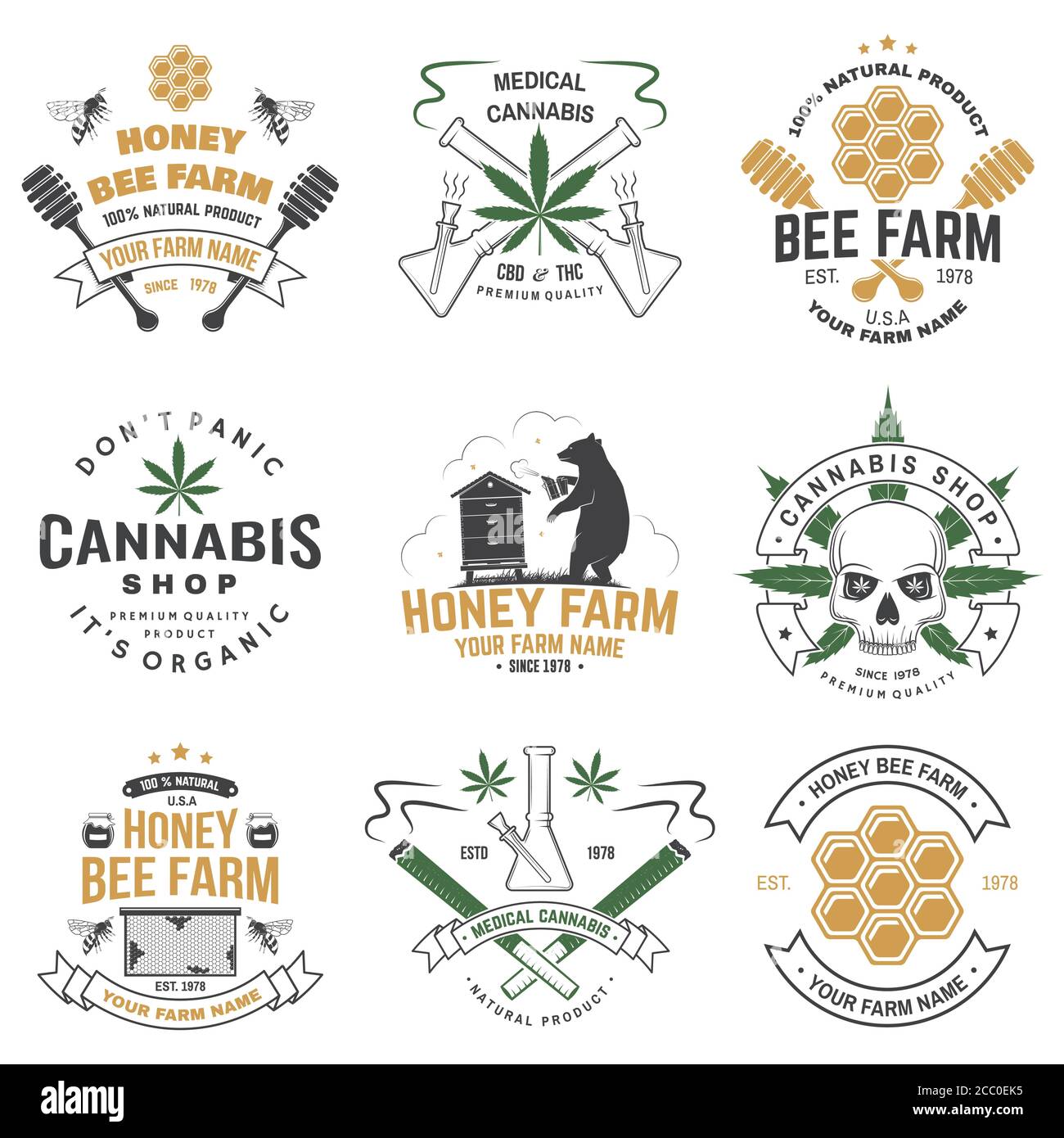Marijuana logo hi-res stock photography and images - Alamy