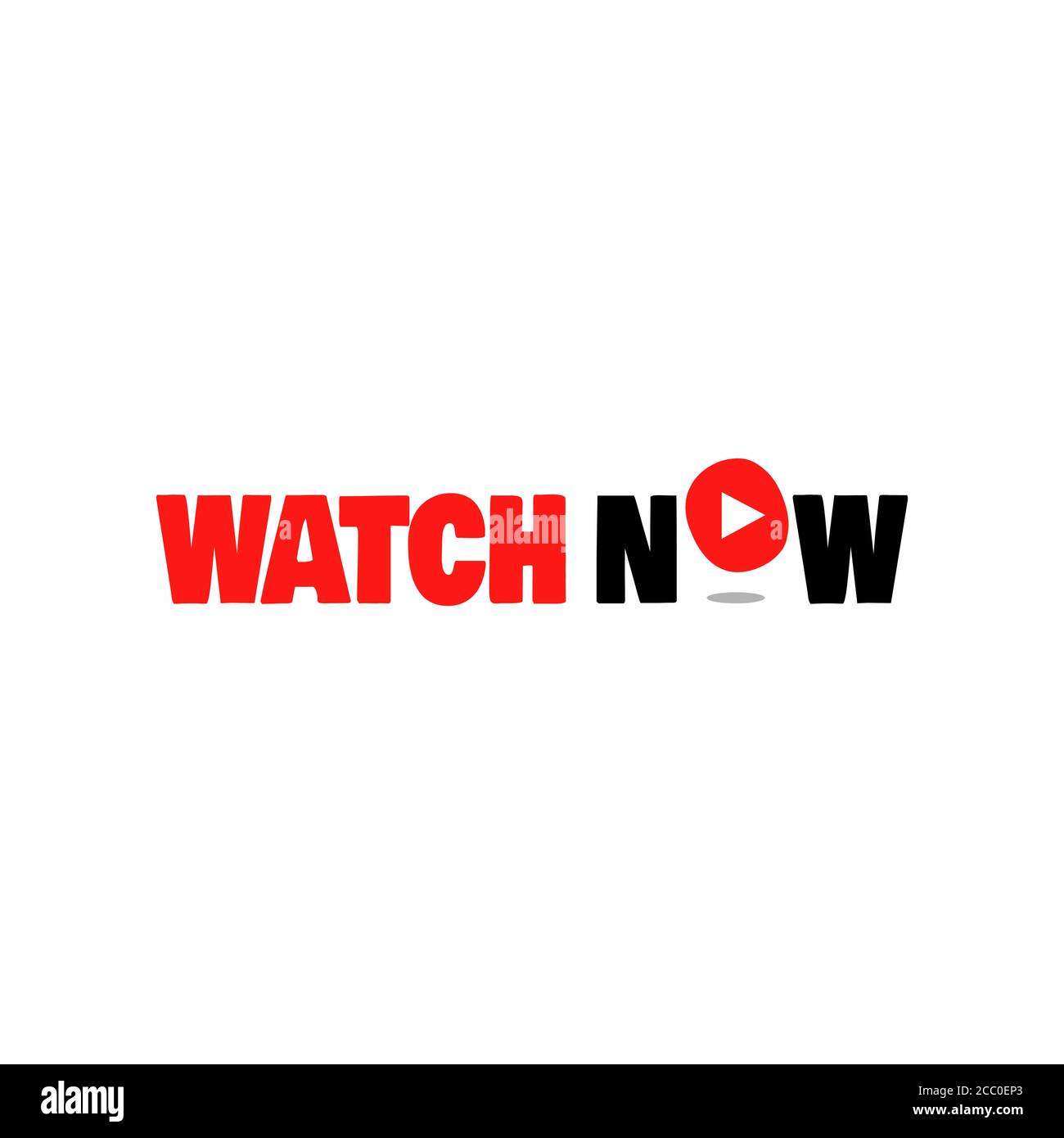 watch now button logo icon with text and video play icon in different ...