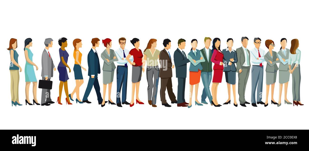 People Standing In A Row - Vector Illustration Stock Vector Image & Art ... People Standing In A Row - Vector Illustration Stock Vector Image & Art ...