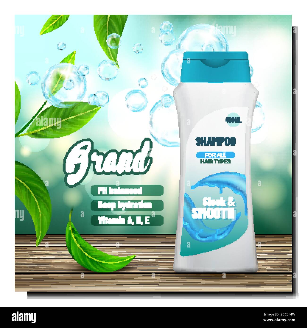 Basic Abstract Shampoo Promotional Poster Vector Stock Vector Image ...