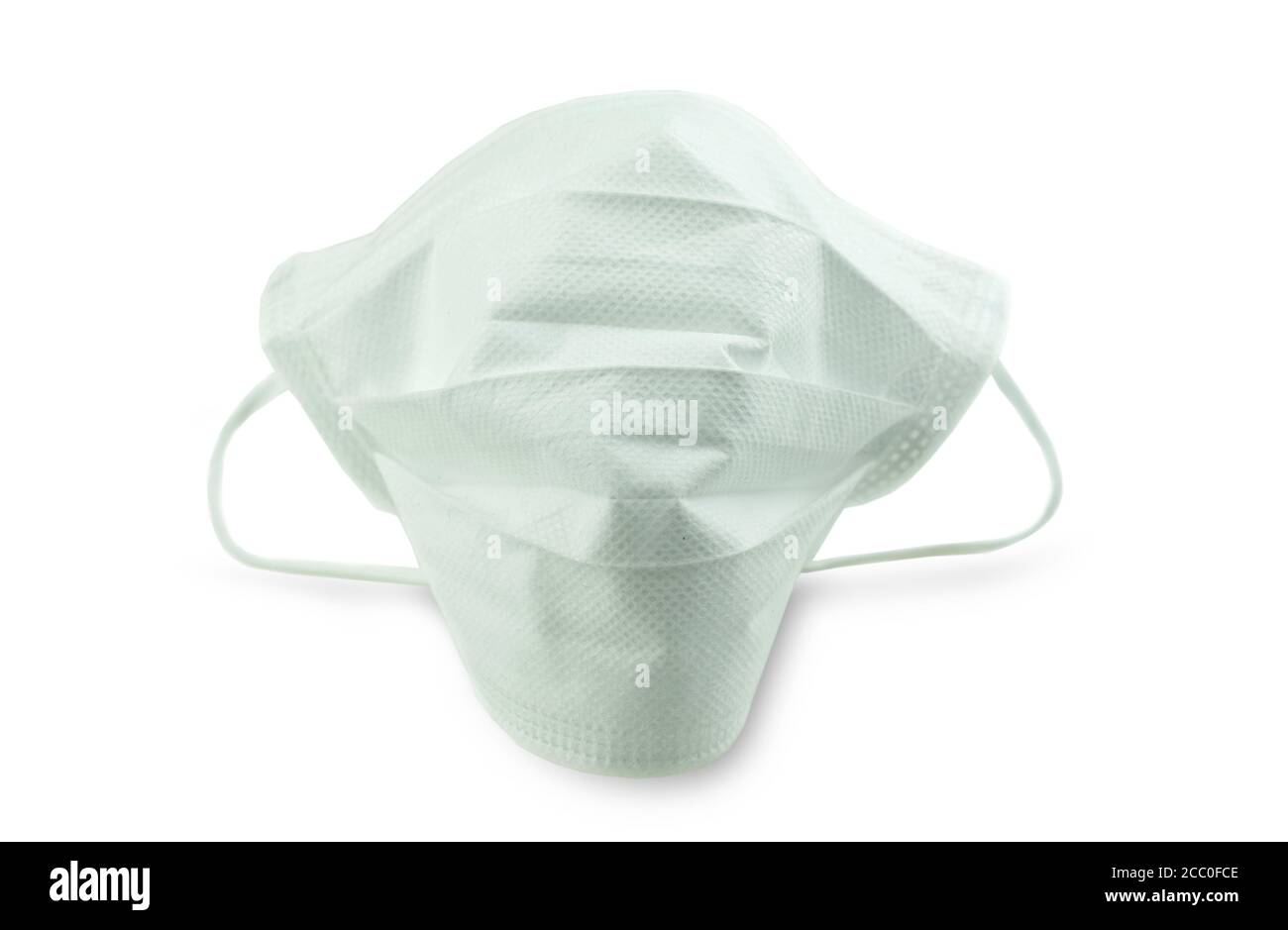 The front medical mask on white background Stock Photo - Alamy