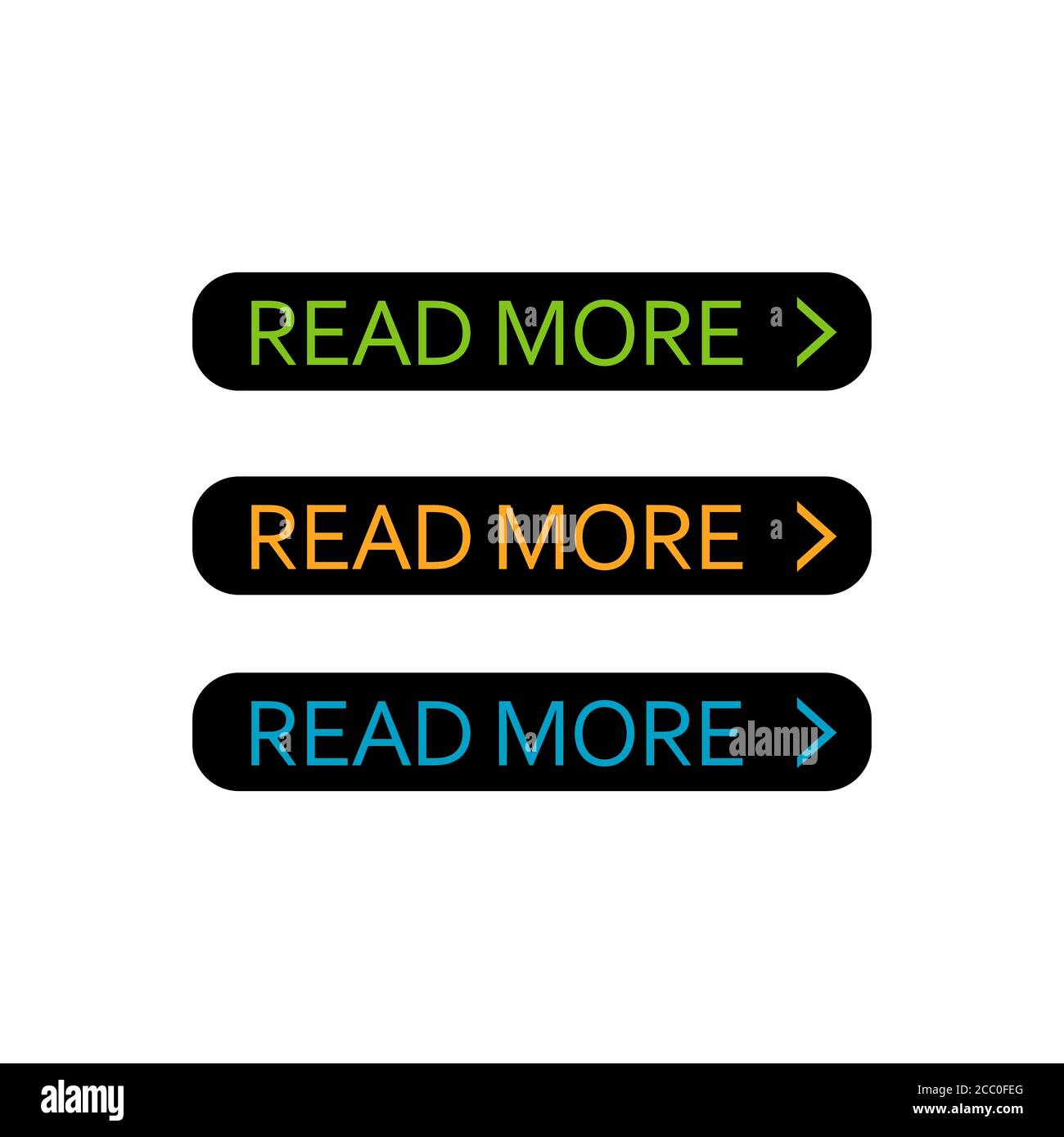 read more button set of colorful vector web element on white background Stock Vector Image & Art ...