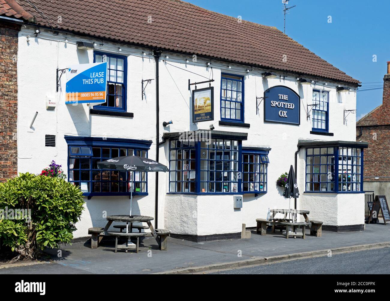 The Spotted Ox pub in the village of Tockwith, North Yorkshire, England ...