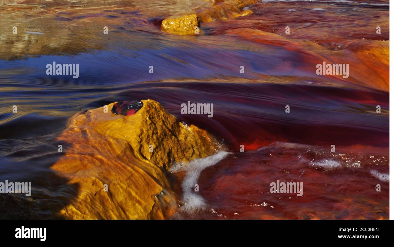 Beautiful view of the red river of mineral Stock Photo - Alamy
