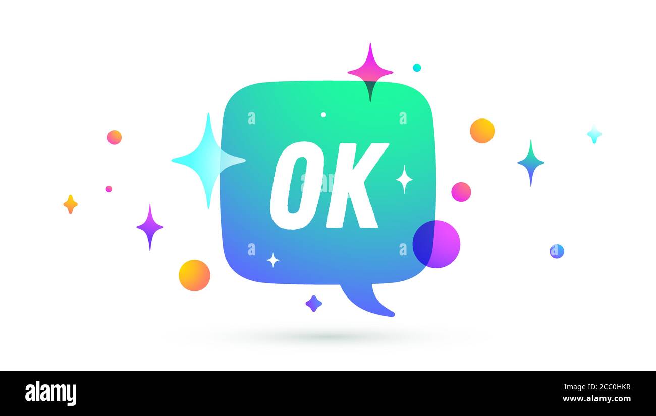 Ok okay banner speech hi-res stock photography and images - Alamy