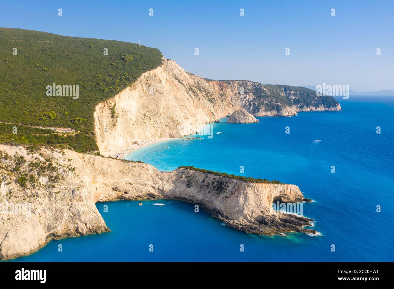 Porto Katsiki - a famous beach in Lefkada, Ionian Islands, Greece Stock ...