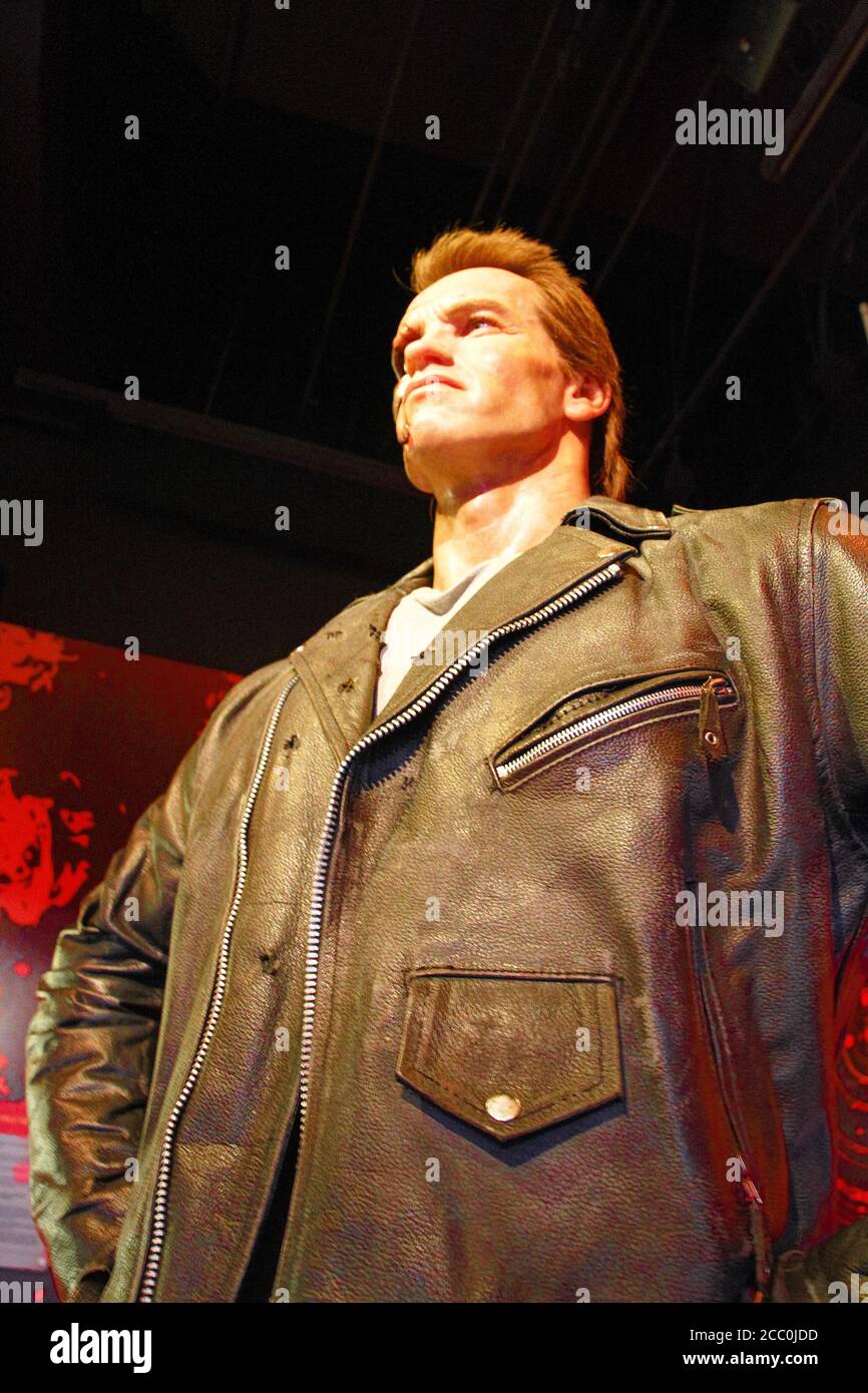 Arnold Schwarzenegger waxwork figure - Madame Tussauds Hollywood Stock ...