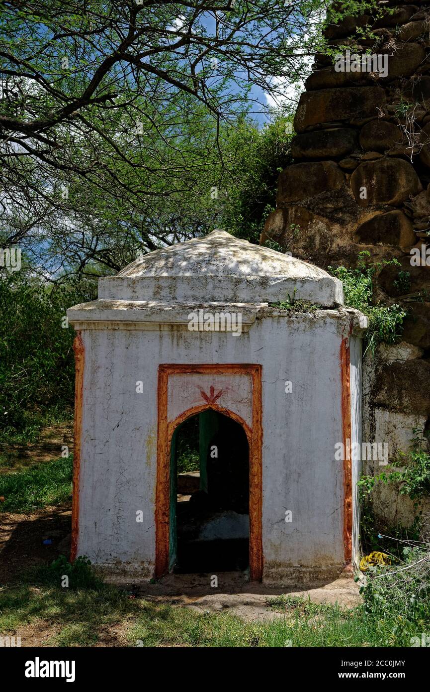 Small Hindu temple at remote place Stock Photo - Alamy