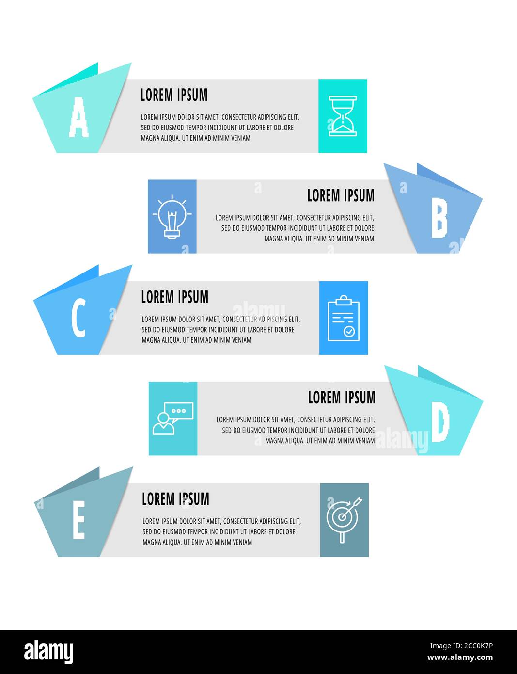 Vector infographics with 5 steps, labels. Used for diagram, business ...