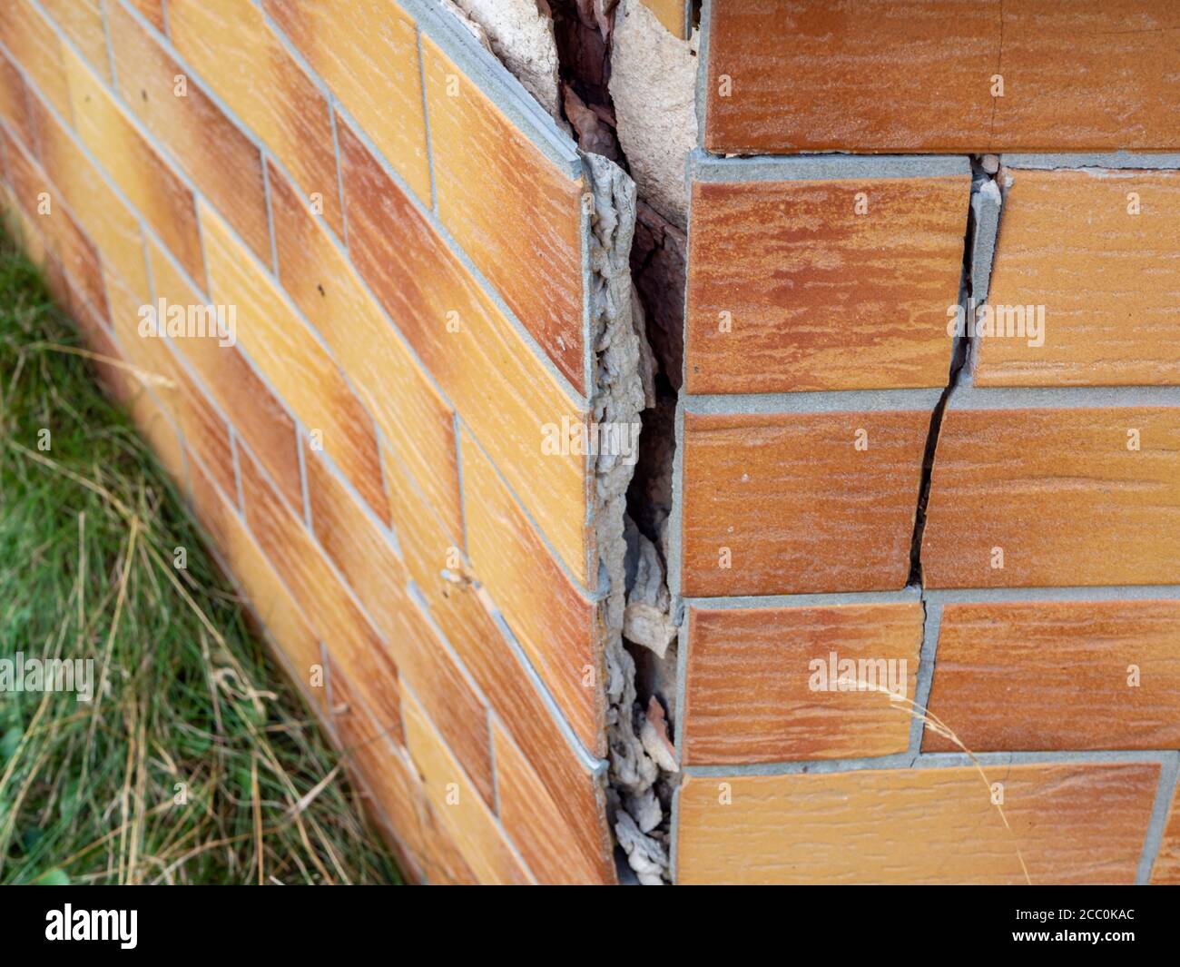 terrace with structural damage in the garden Stock Photo - Alamy