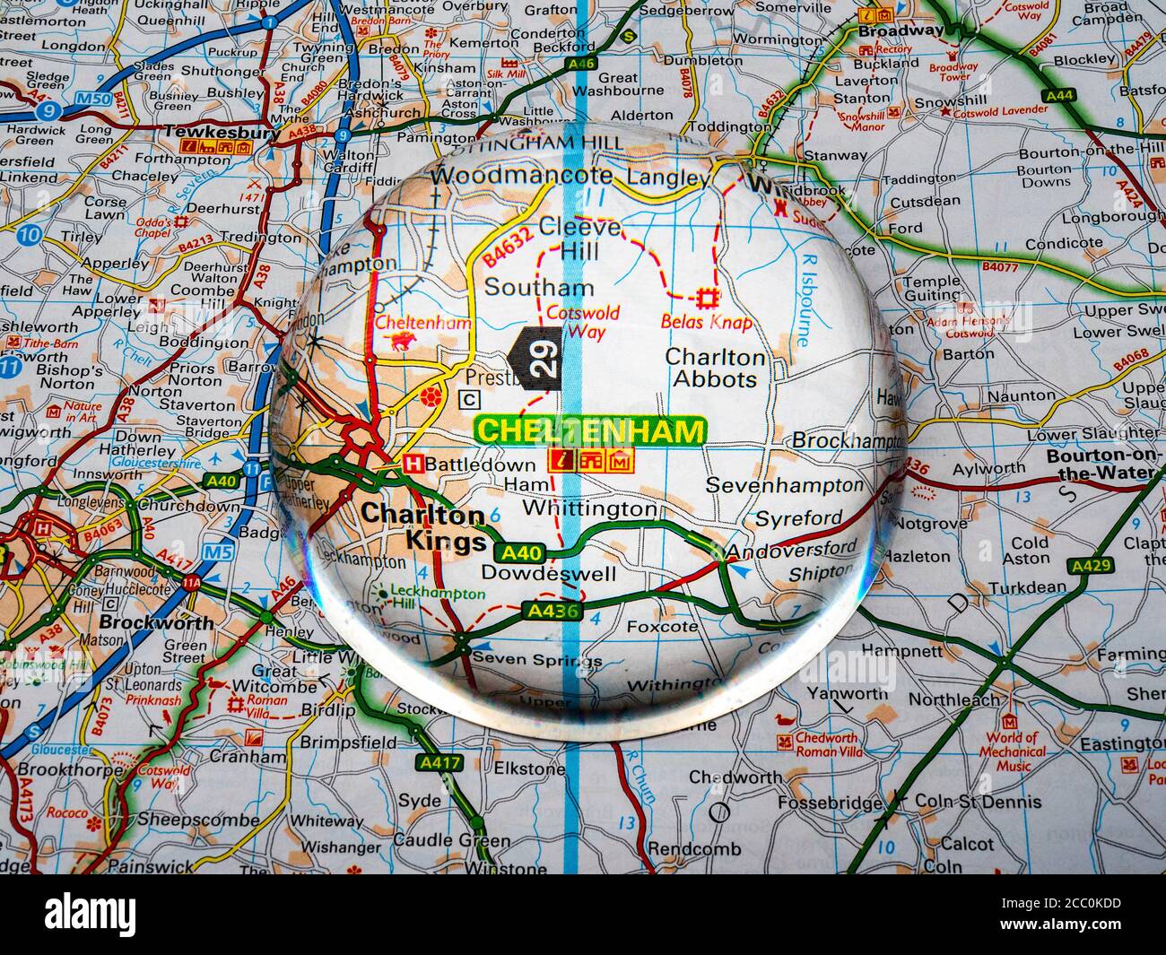 Map of cheltenham hi-res stock photography and images - Alamy