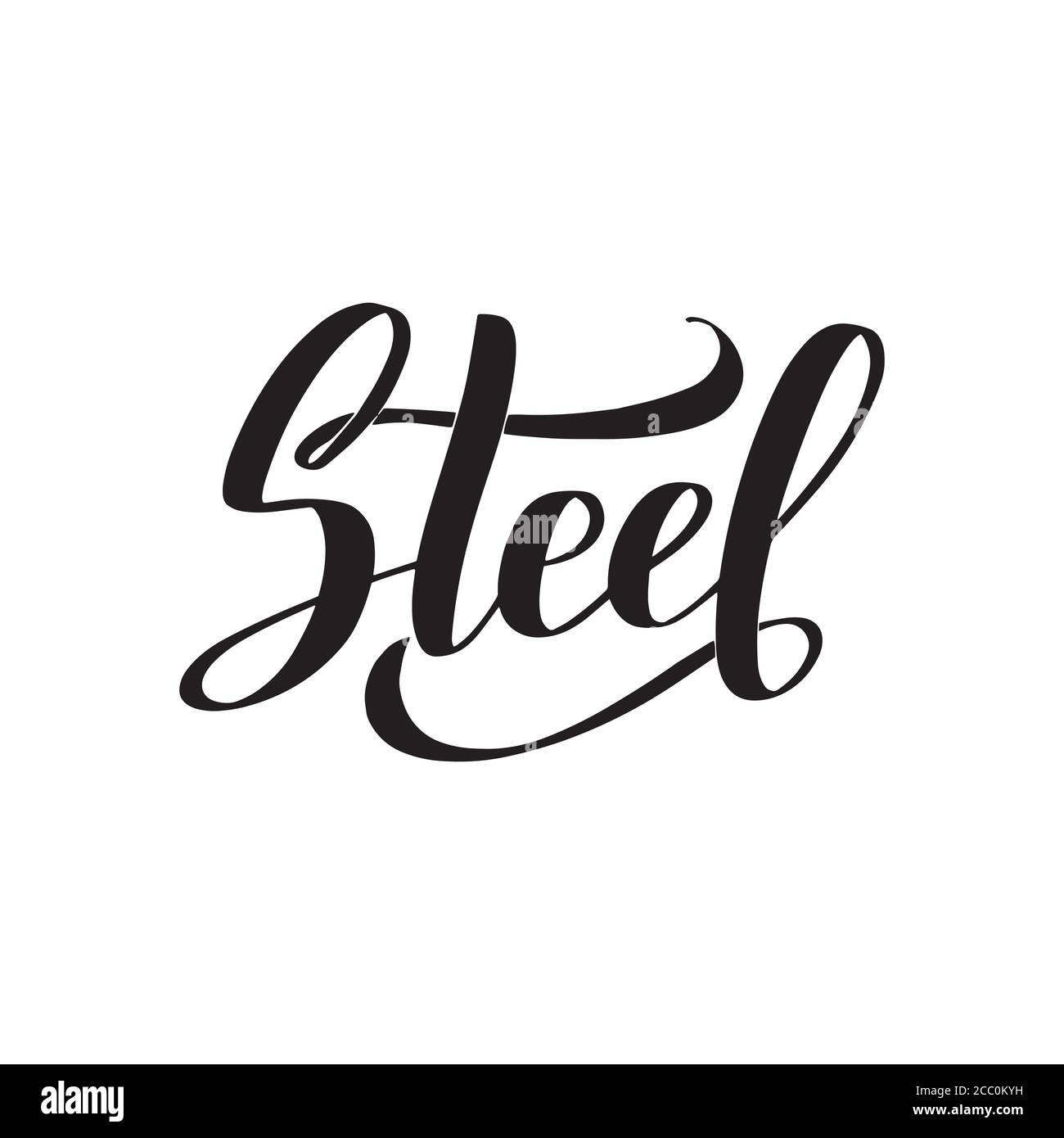 Vector calligraphy illustration isolated on white background Stock ...