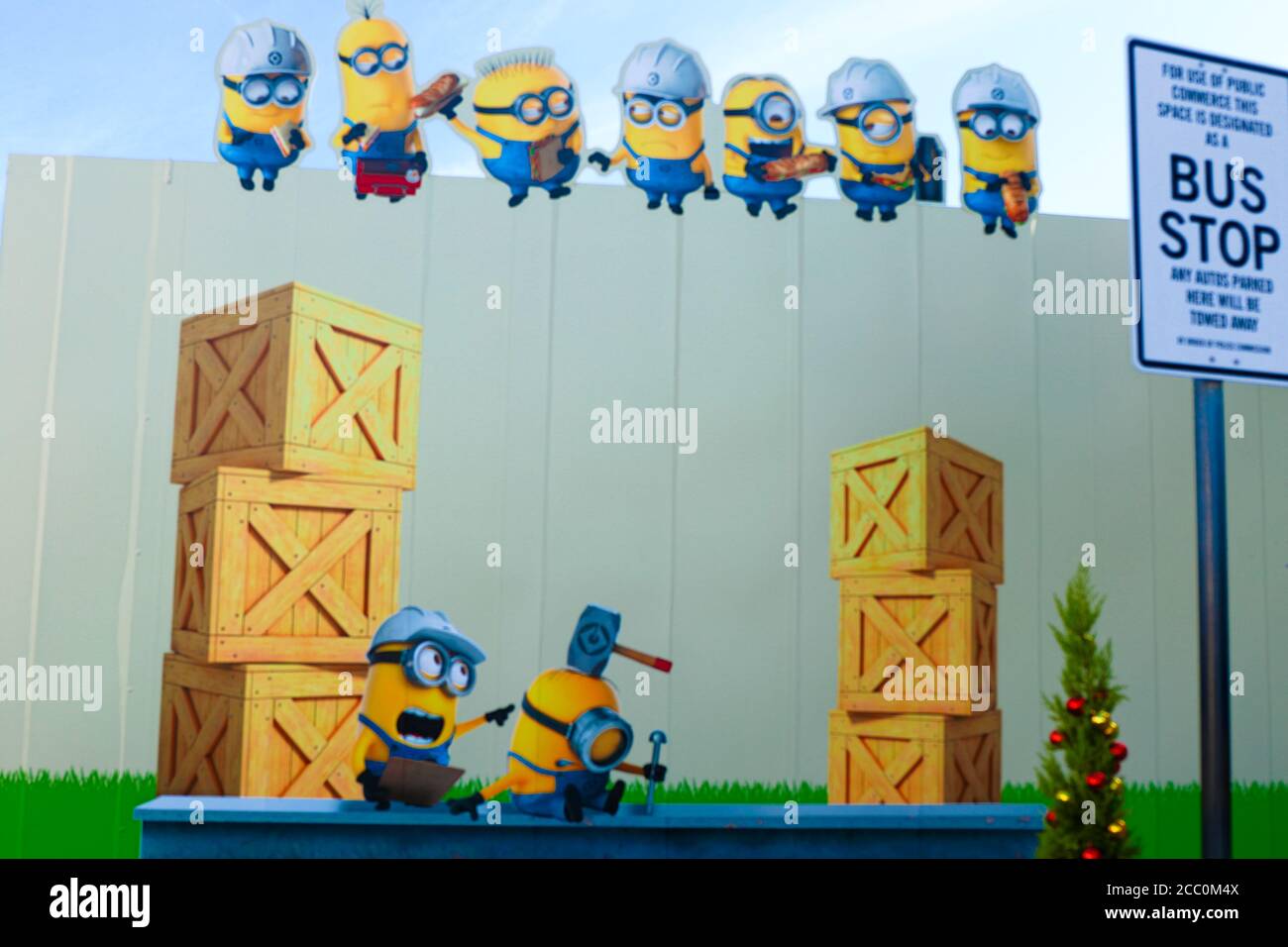 OSAKA, JAPAN - JAN 07, 2017 : Photo of HAPPY MINION Wall Art, located ...