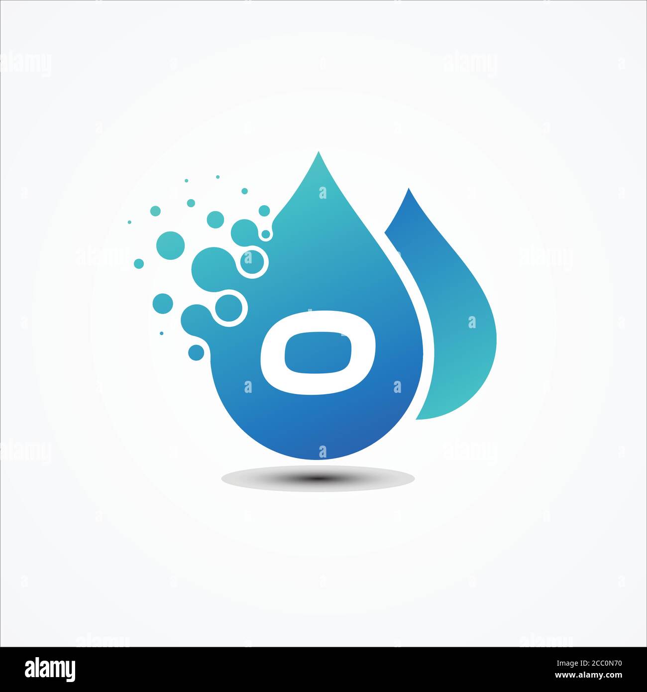 Droplet vector design with letter O symbol design minimalist. Letter O ...