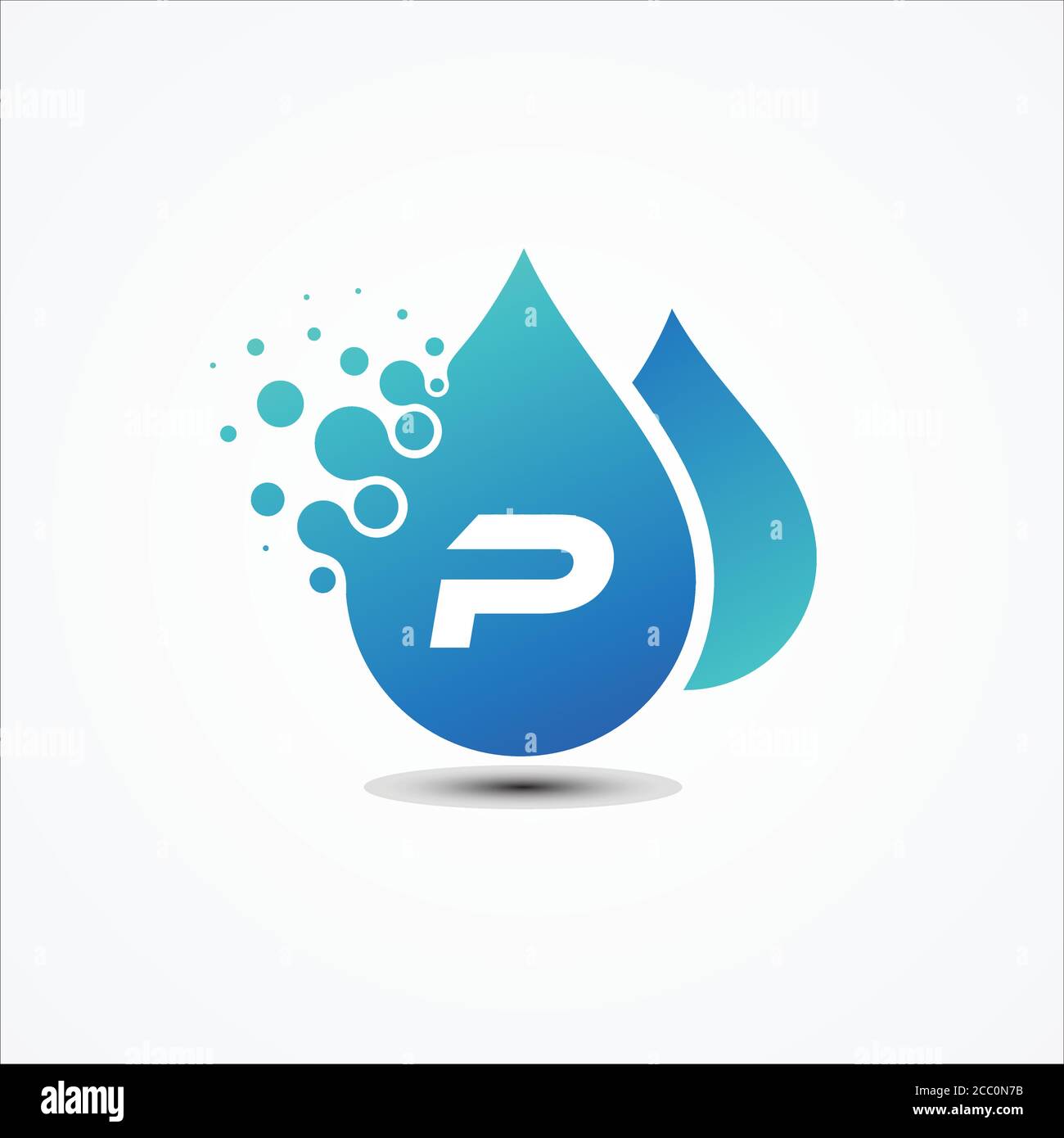 Droplet vector design with letter P symbol design minimalist. Letter P ...