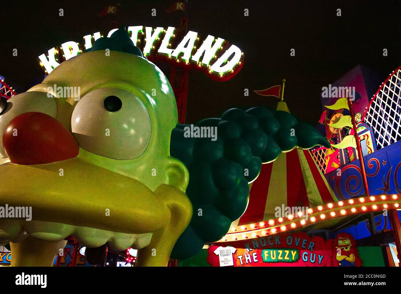 The Simpsons Ride at Universal studios Hollywood in Los Angeles. It is ...