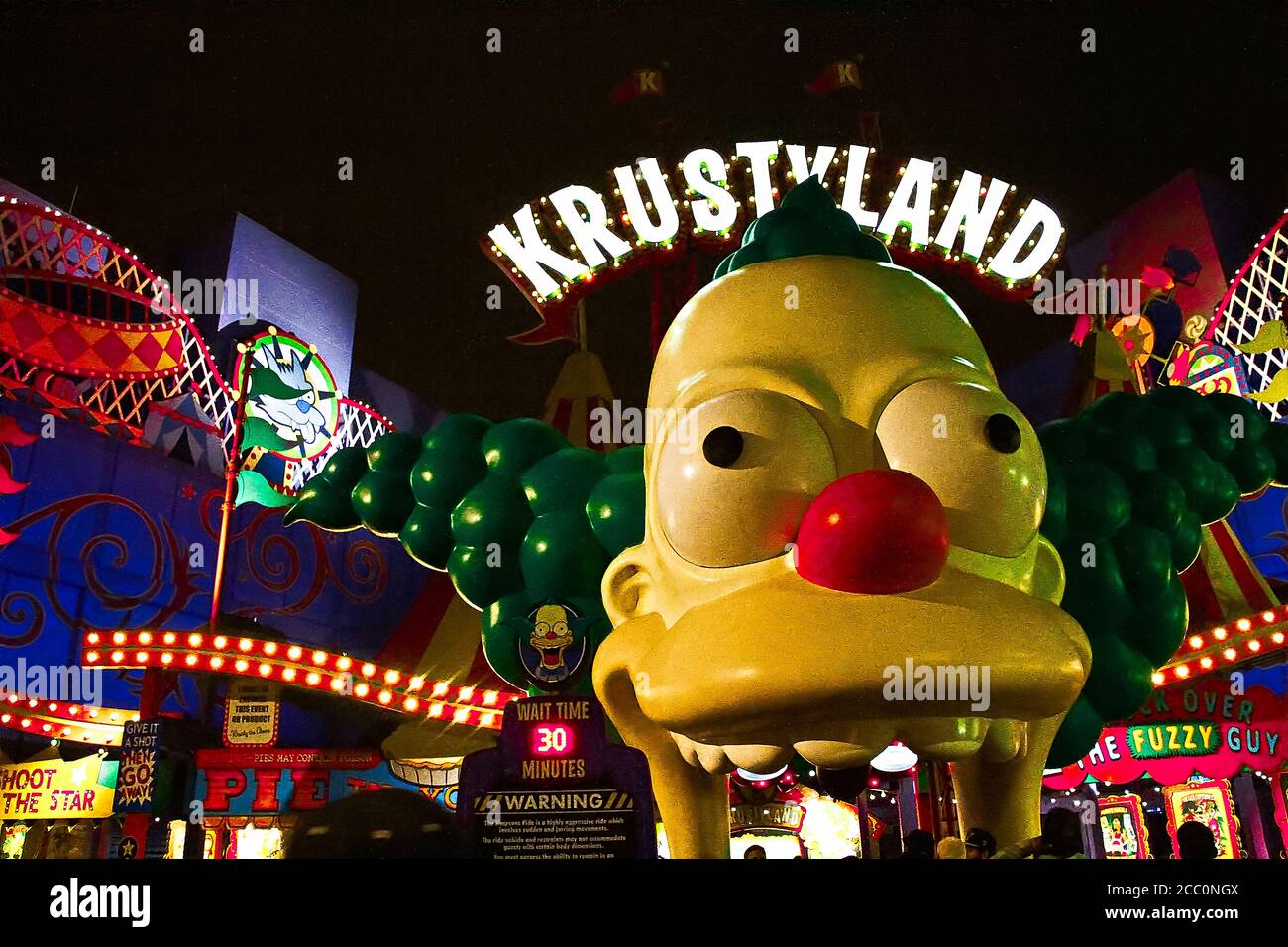 The Simpsons Ride at Universal studios Hollywood in Los Angeles. It is ...