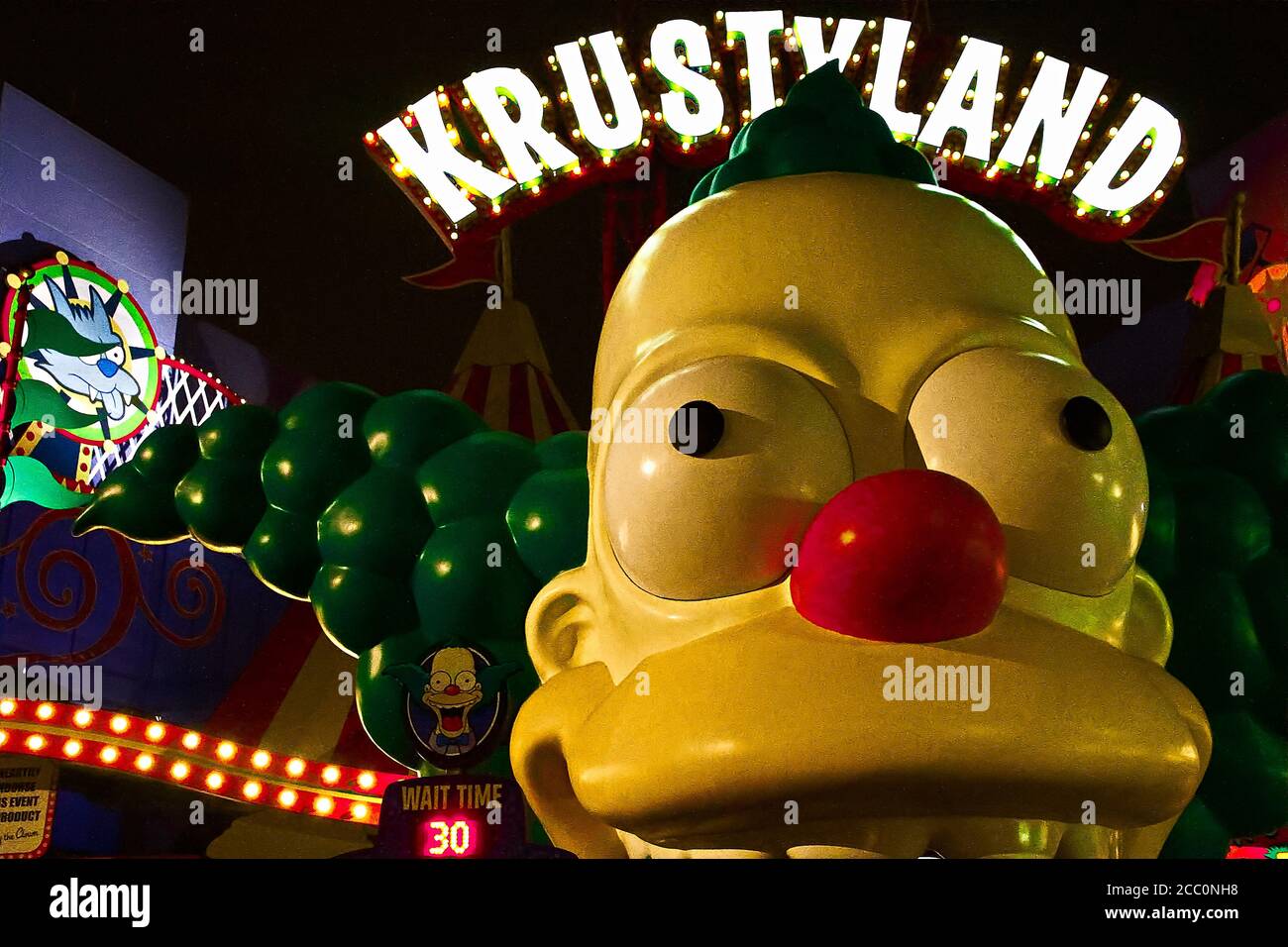 The Simpsons Ride at Universal studios Hollywood in Los Angeles. It is ...