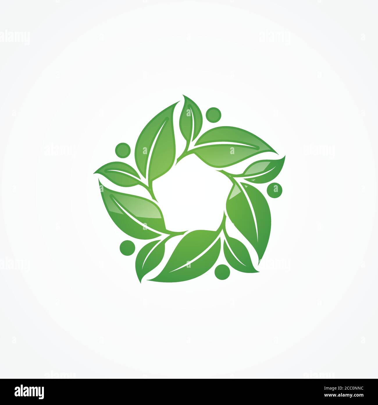 Flow green leaf icon for element design symbol isolated white ...