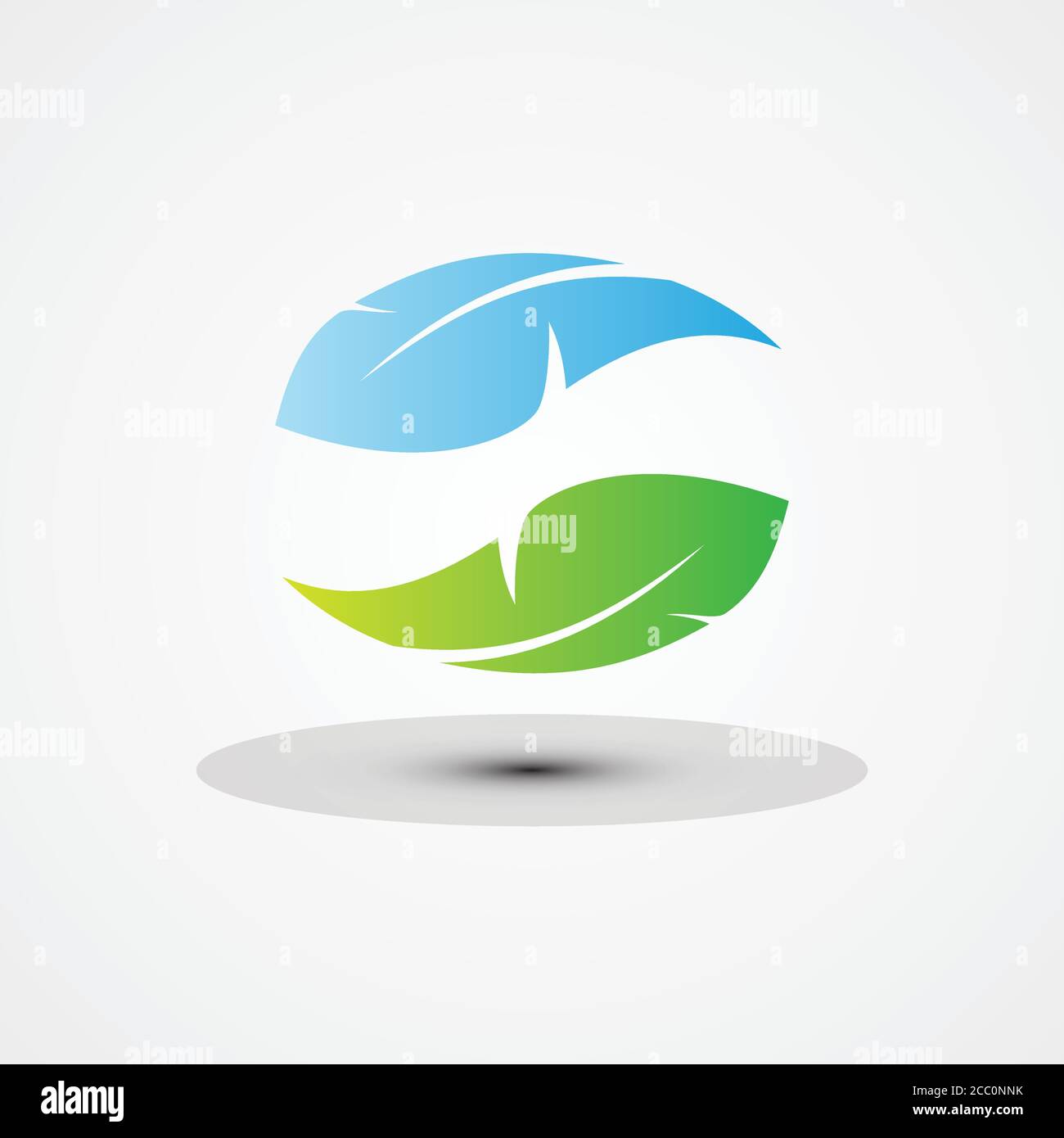 Recycle icon shape feather for element design symbol. Simple design ...