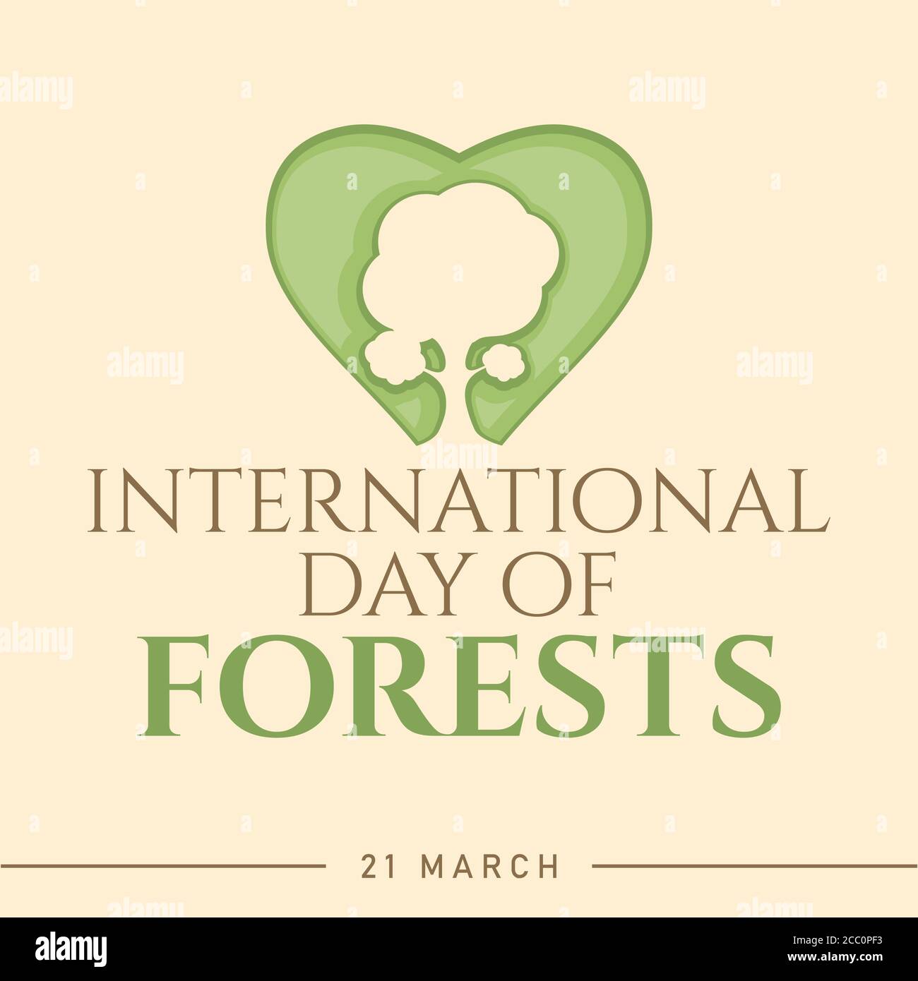 Abstract International Day Of Forests for banner design. Environmental ...