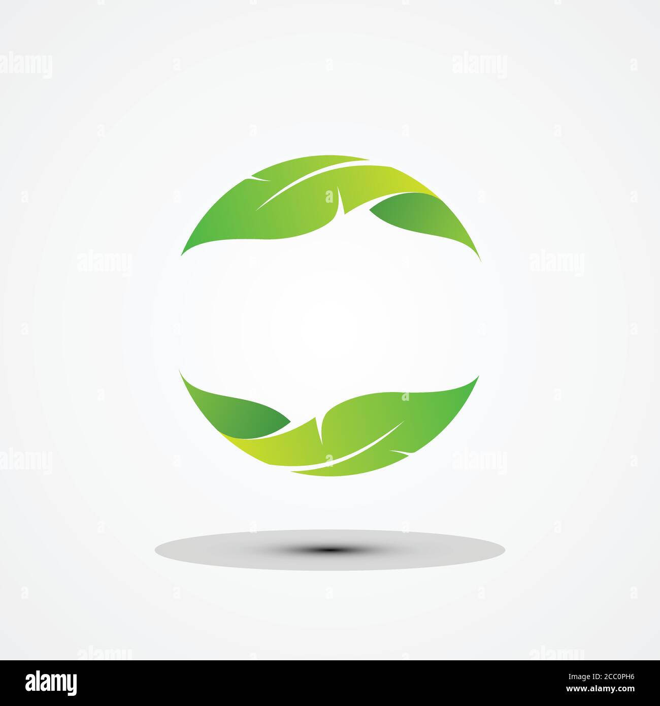 Recycle icon shape feather for element design symbol. Simple design ...