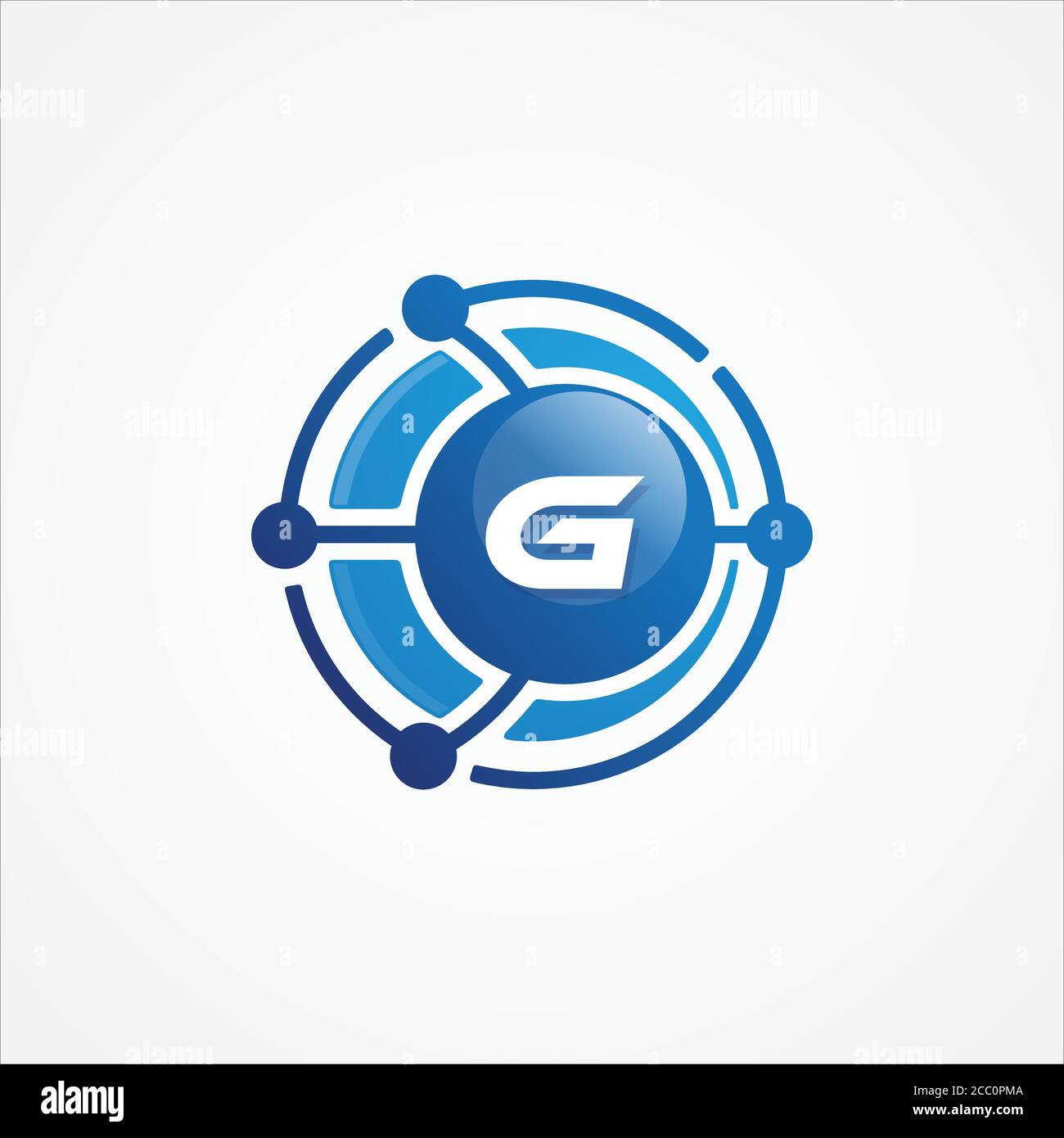 Technology design vector orbit with letter G symbol design minimalist ...