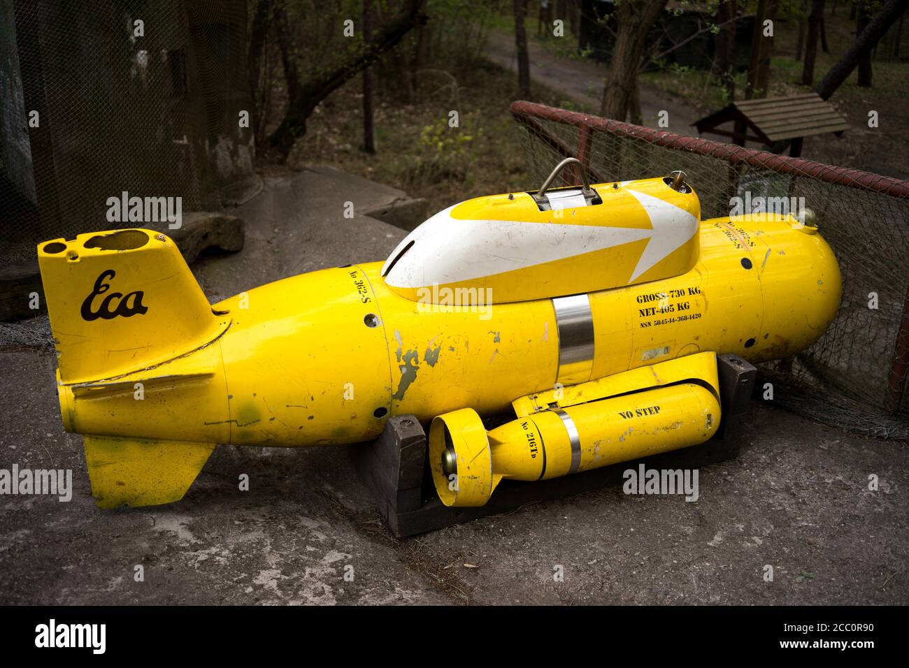 HEL, POLAND - May 02, 2019: The submarine vehicle (ROV) was used in the ...
