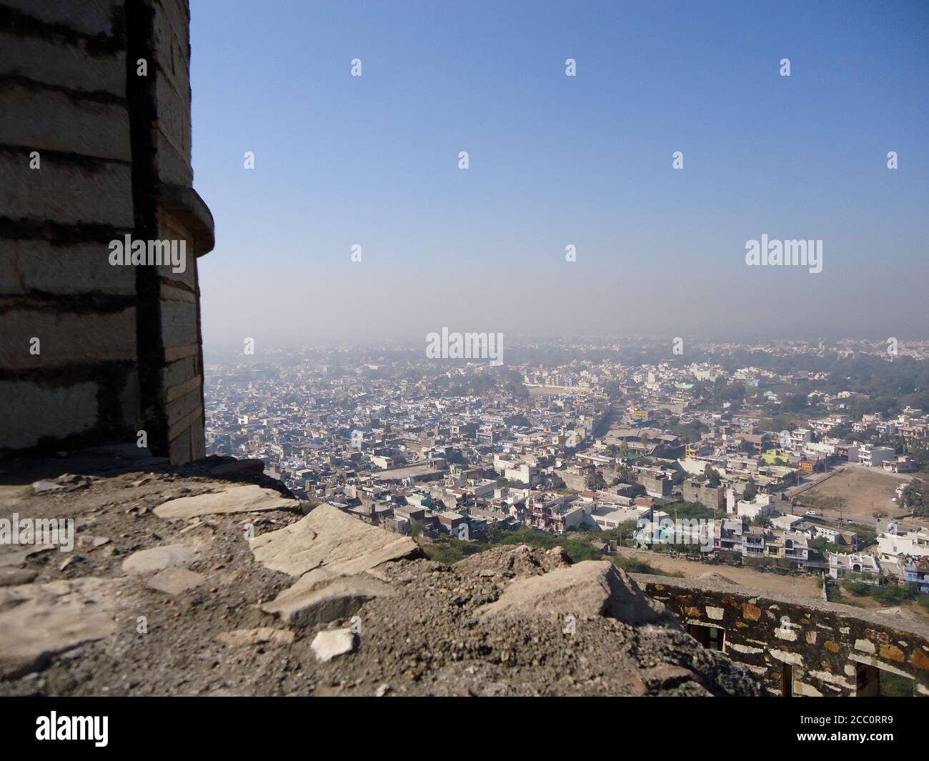 aerial view of chittorgarh city from chittorgarh fort Stock Photo - Alamy