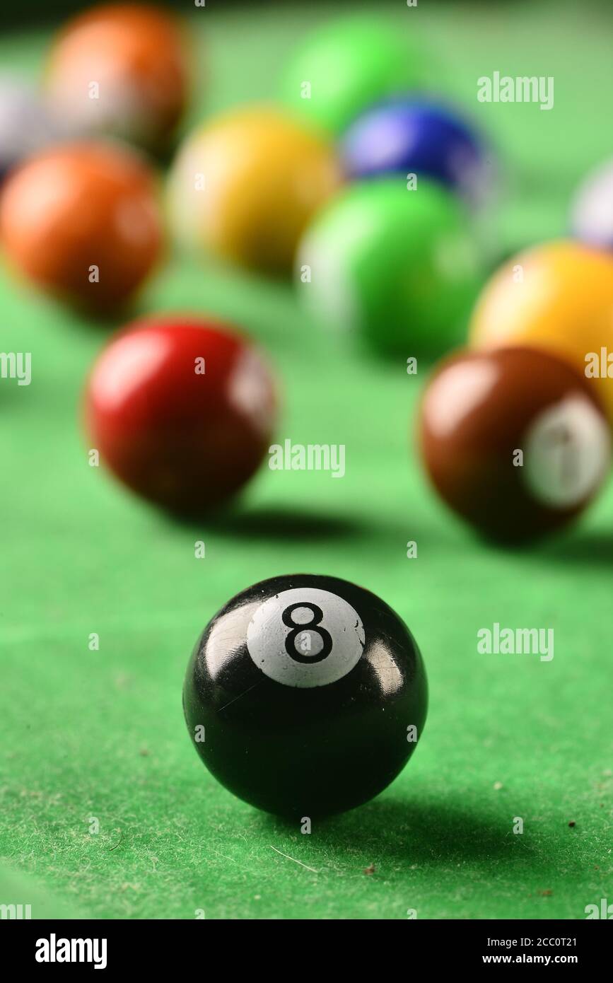 Billiard balls close up Stock Photo - Alamy