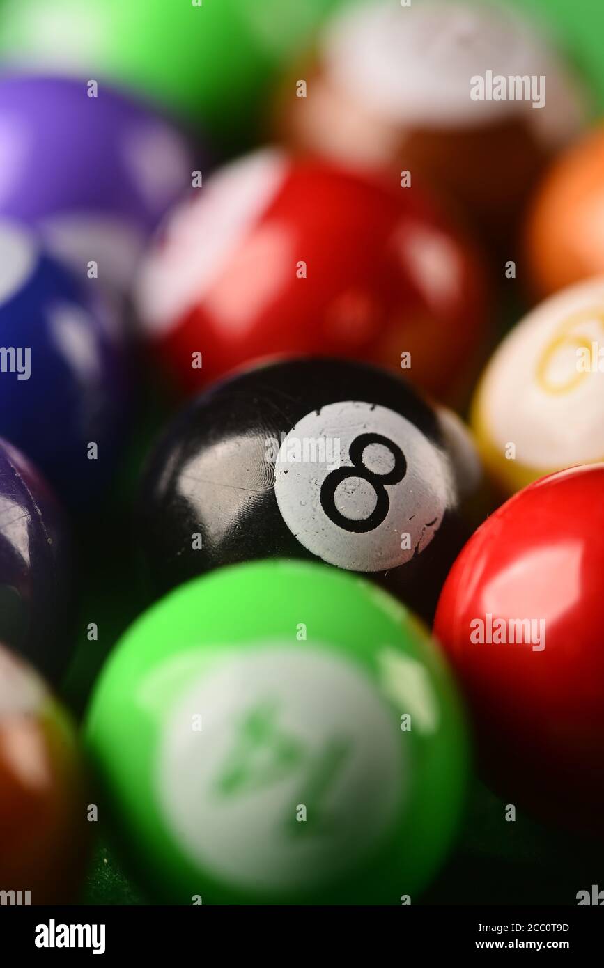 Billiard balls close up hi-res stock photography and images - Alamy