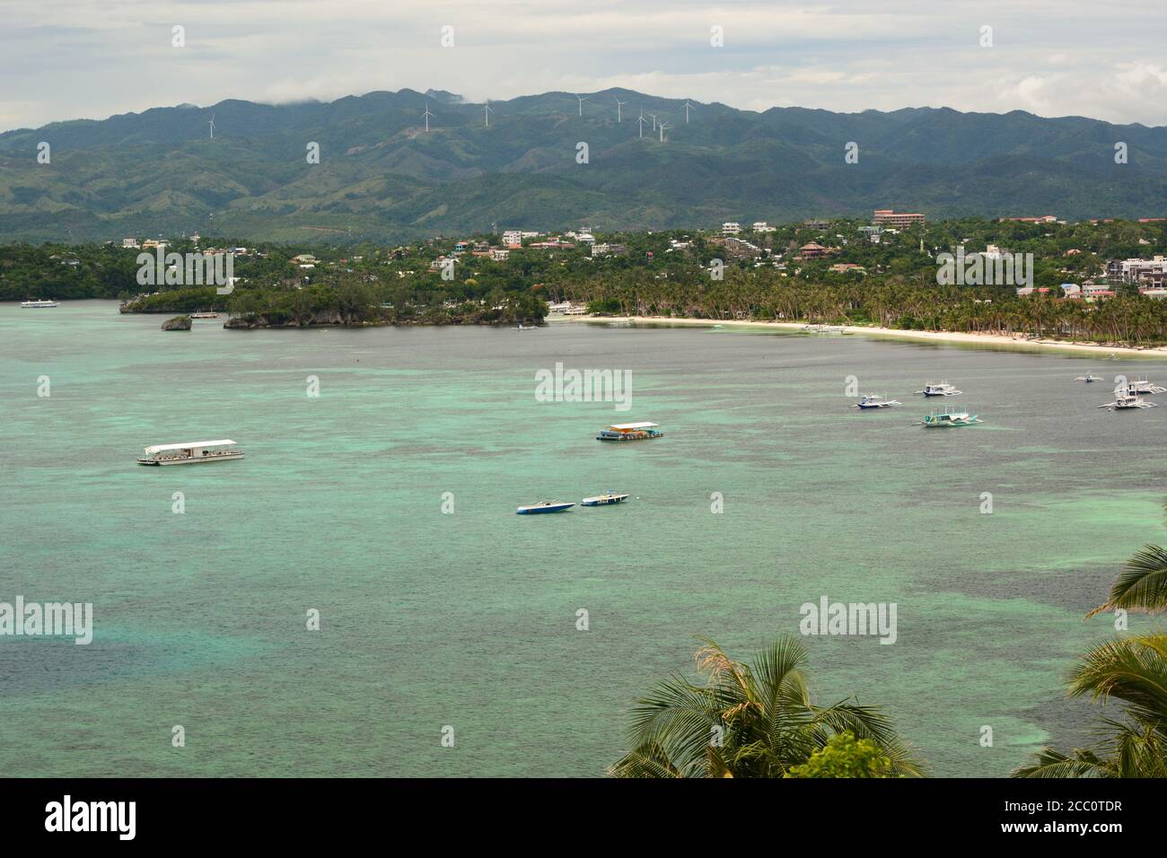 View from mount Luho. Boracay island. Western Visayas. Philippines ...