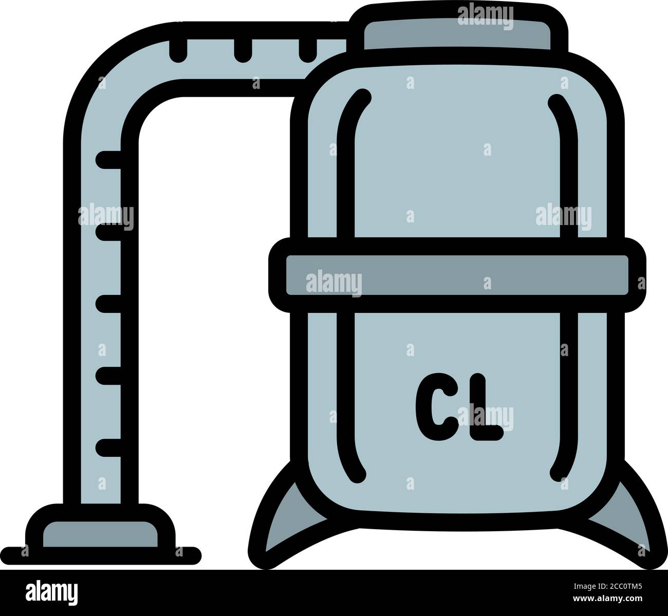 Chlorine pool cleaner icon. Outline chlorine pool cleaner vector icon ...
