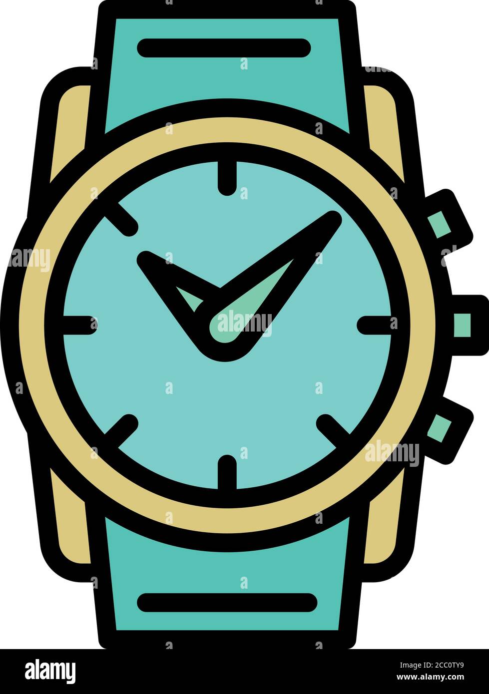Underwater watch icon. Outline underwater watch vector icon for web ...