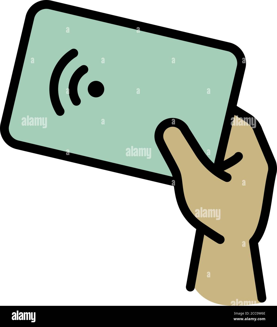 Nfc card icon. Outline nfc card vector icon for web design isolated on ...