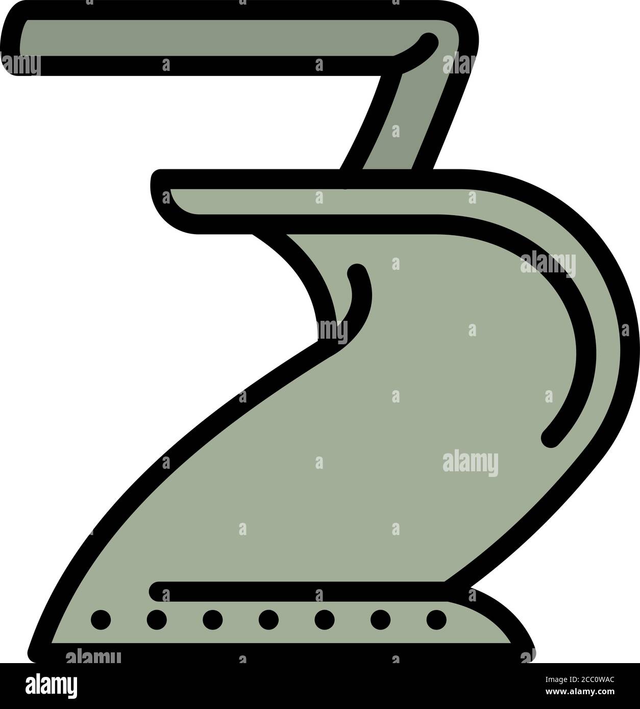 Garden tractor plow icon. Outline garden tractor plow vector icon for ...