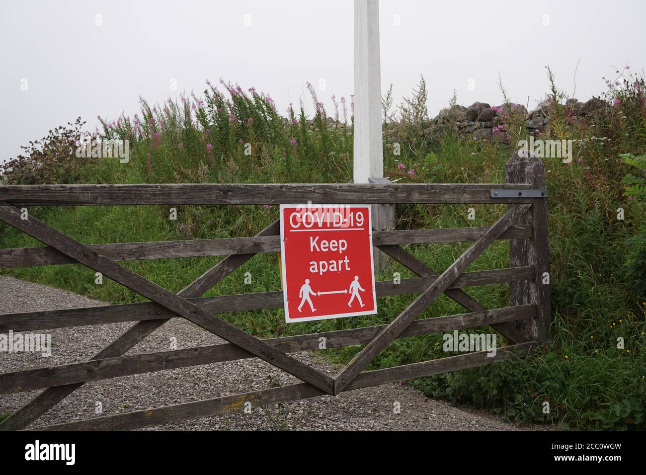 COVID-19 sign in the Countryside Stock Photo - Alamy