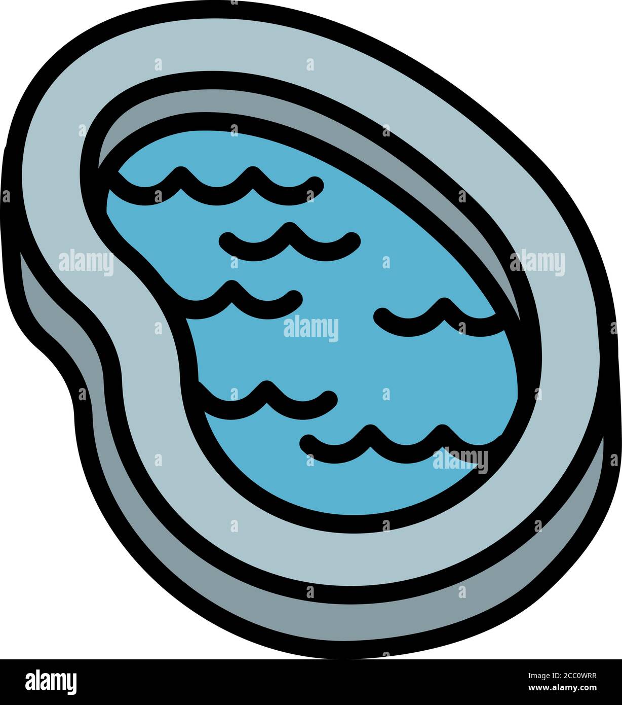 Small home pool icon. Outline small home pool vector icon for web ...