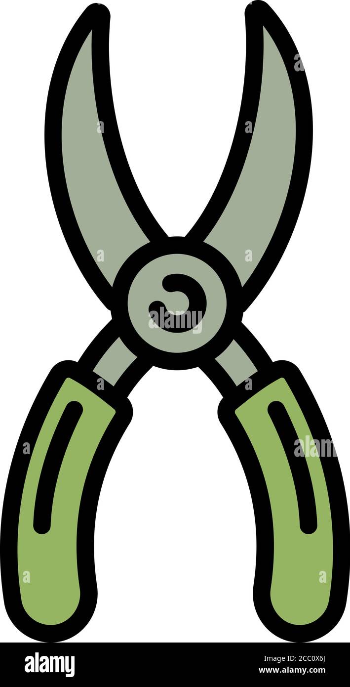 Gardening scissors icon. Outline gardening scissors vector icon for web ...