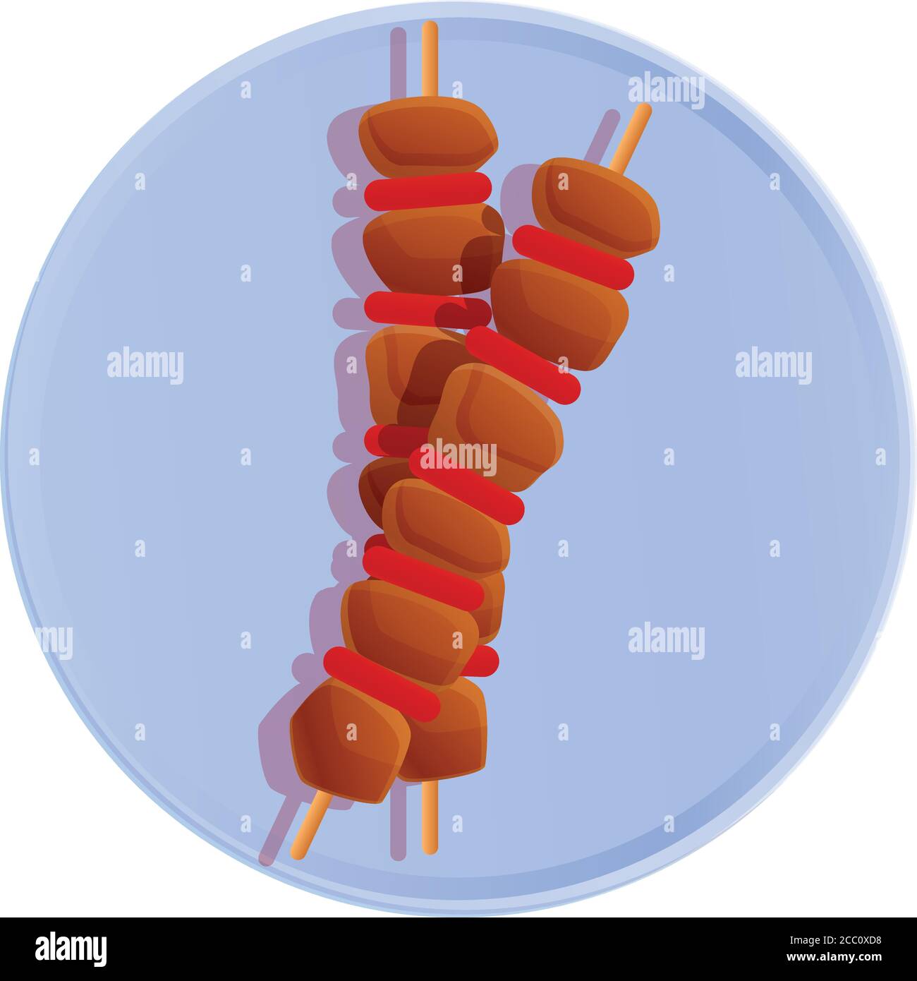 Bbq sticks icon. Cartoon of bbq sticks vector icon for web design ...