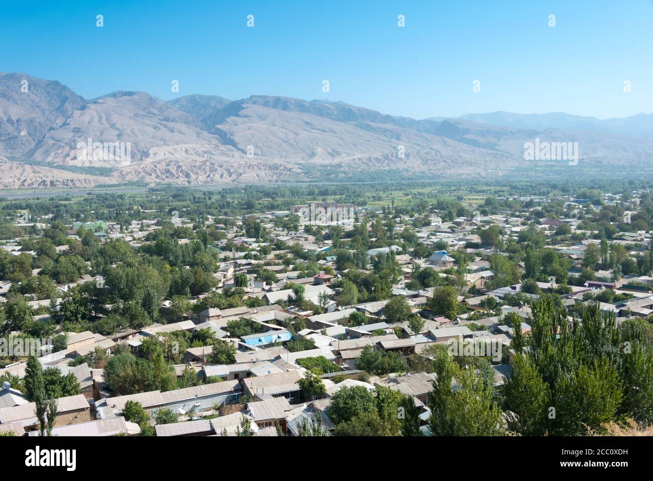 Panjakent Tajikistan Panjakent City View From Remains Of Ancient