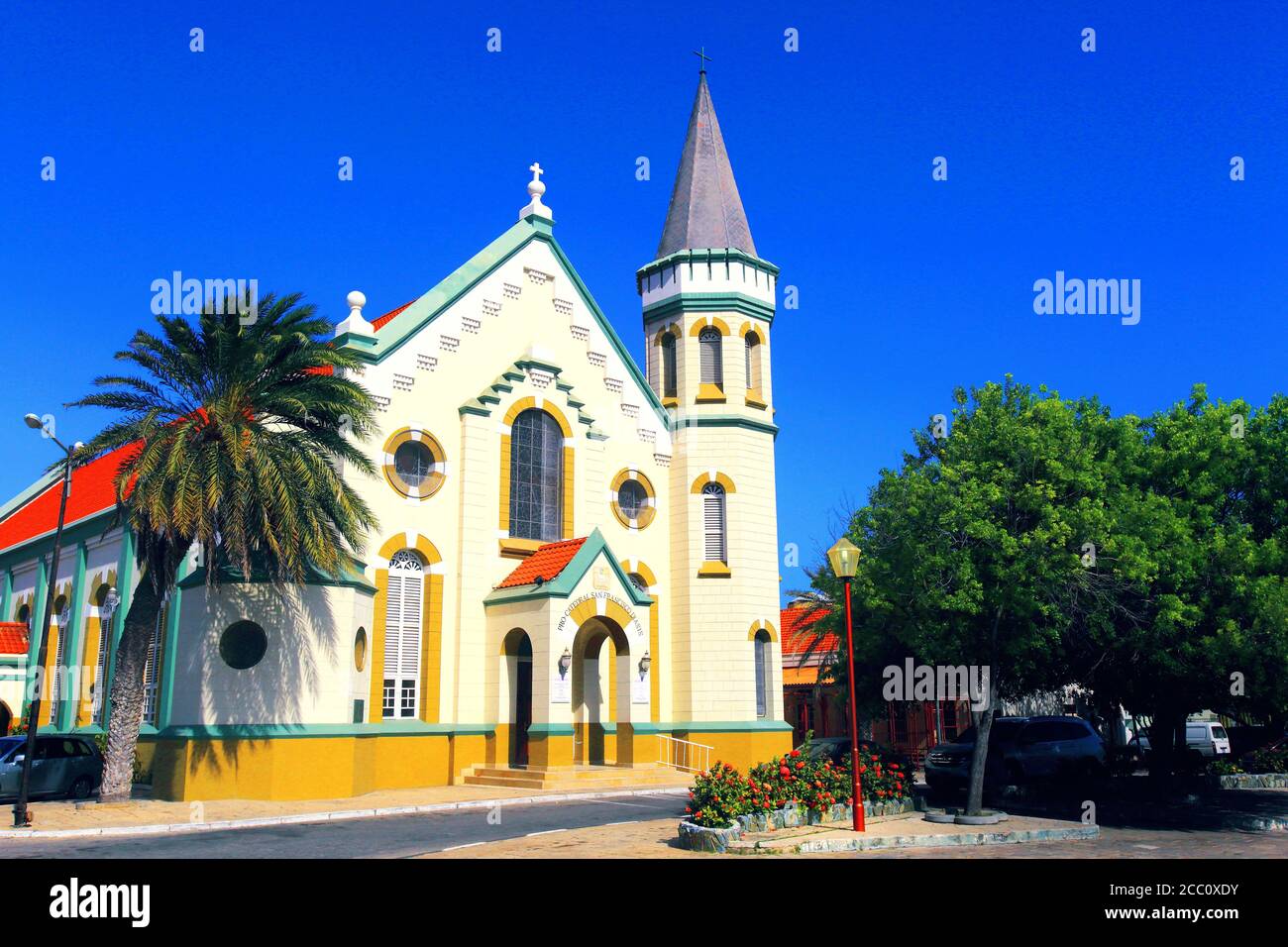 Dutch Antilles. Aruba. Oranjestad.Fransiscus church Stock Photo - Alamy
