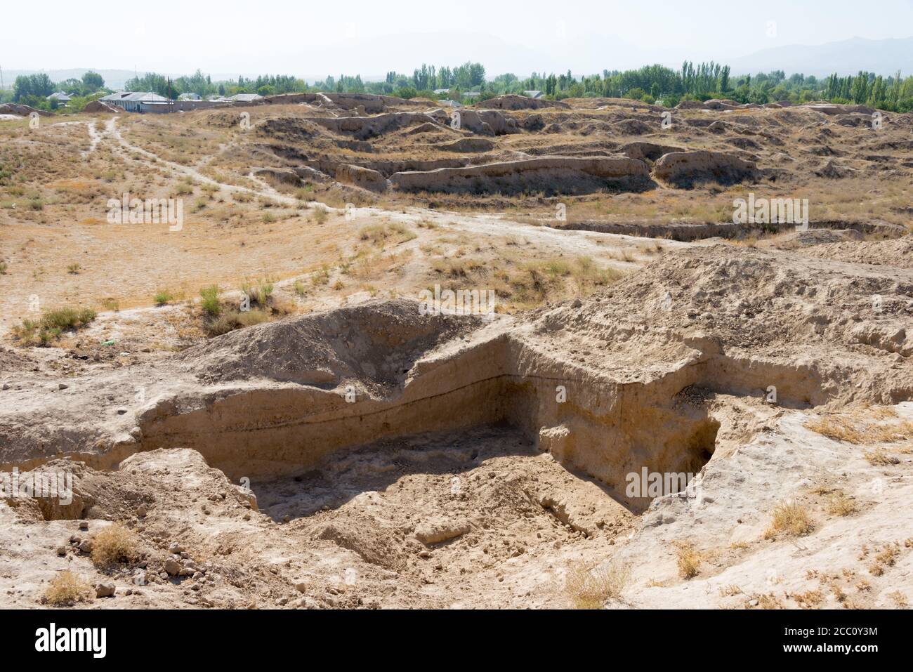 Panjakent, Tajikistan - Remains of Ancient Panjakent. a famous Historic ...