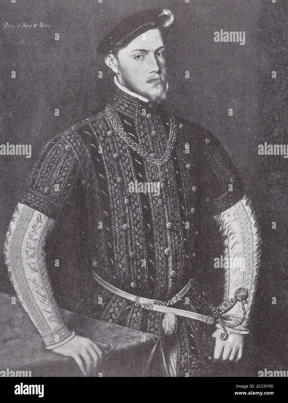 Portrait painting of Philip II by Antonio Moro Stock Photo - Alamy