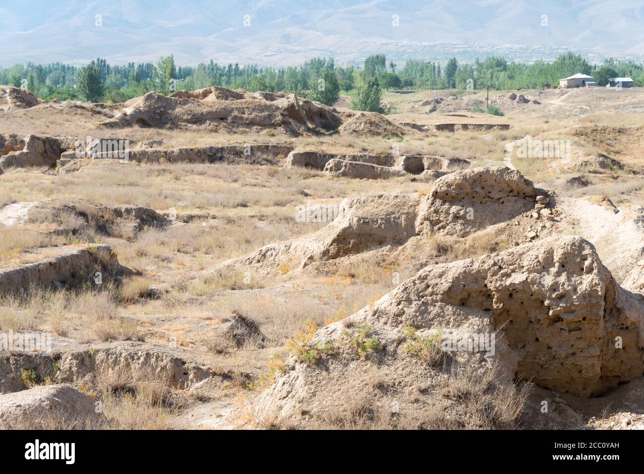 Panjakent, Tajikistan - Remains of Ancient Panjakent. a famous Historic ...