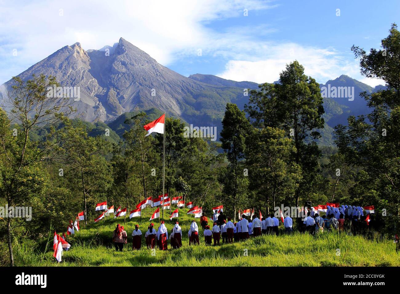Central Java, Indonesia. 17th Aug, 2020. People living near Mount ...